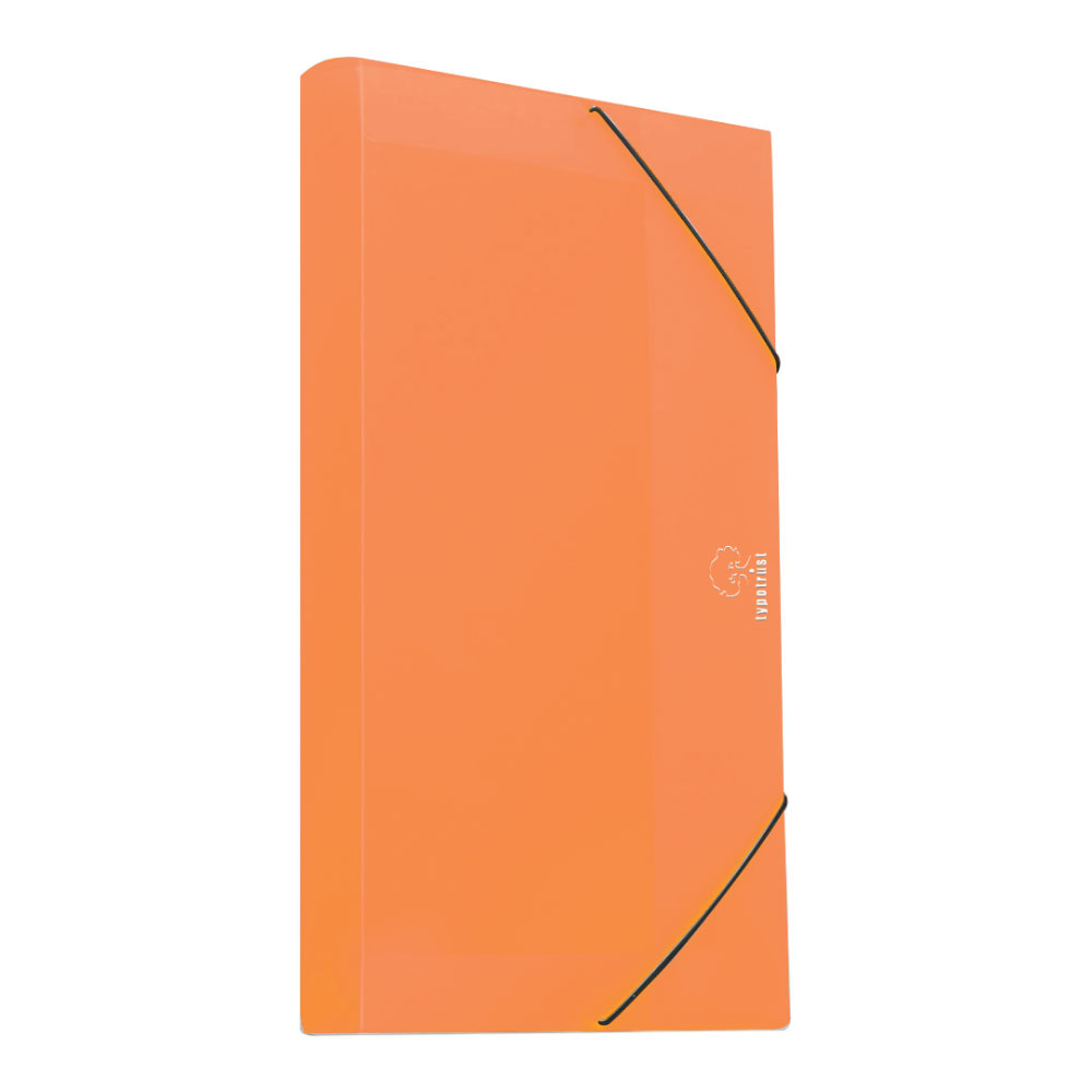 Πορτοκαλί Κουτί με λάστιχο 25×35 ράχη 3cm - Typotrust