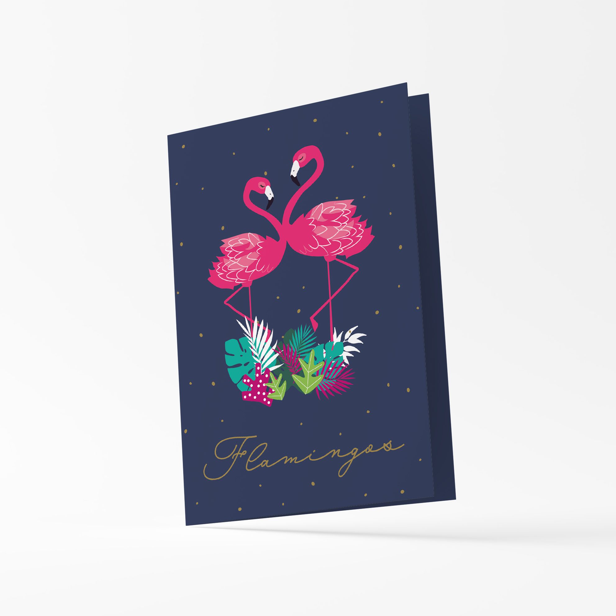 ΚΑΡΤΑ ΕΥΧΩΝ “FLAMINGOS” ORIGAMI - Typotrust